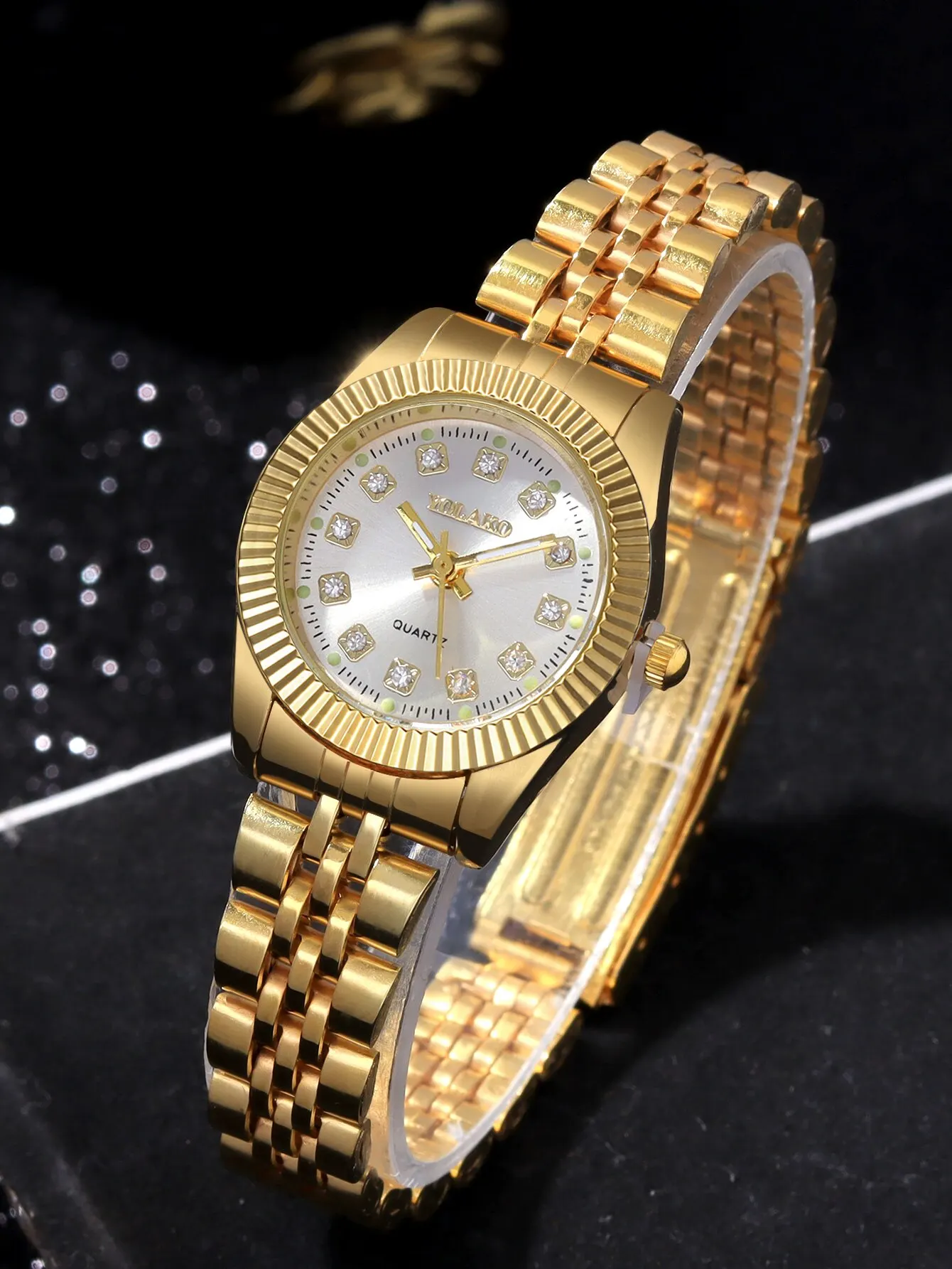 1 PCs Fashion Gold Steel Band Women's Quartz Watch - AliExpress 1511
