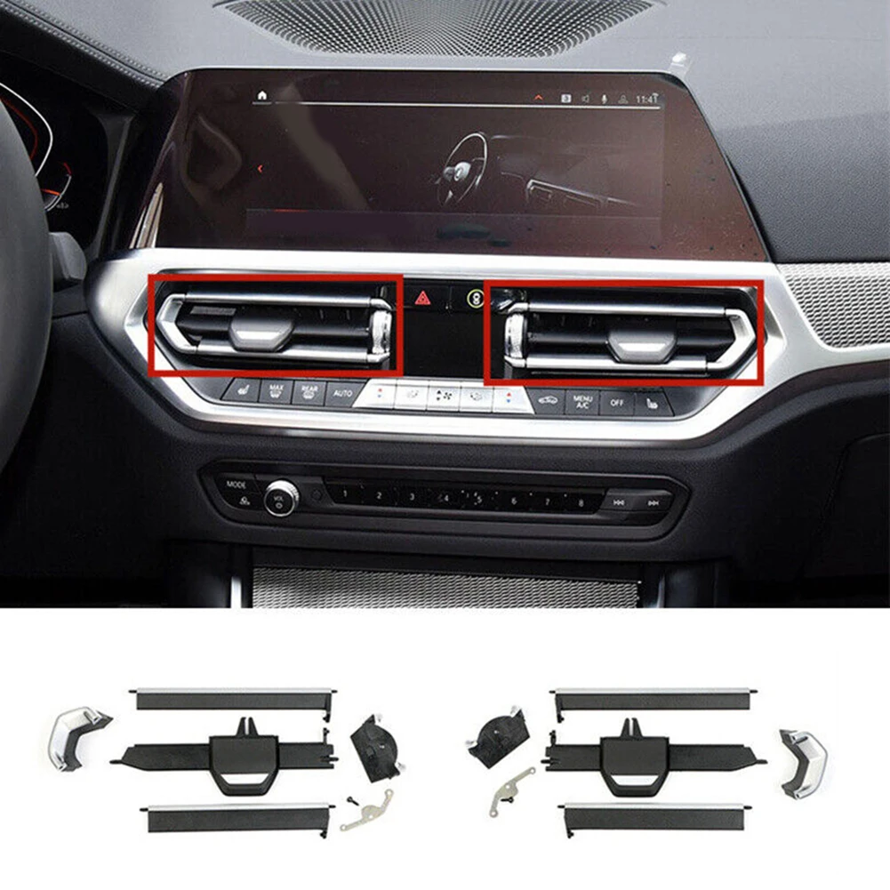 2 Sets Front Left + Right AC Air Vent Grill Tab Clip Trim For BMW 3 ...