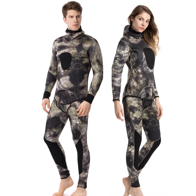 New-5-MM-Camouflage-Fish-Hunting-Suit-Split-Diving-Suit-For-Men-And ...