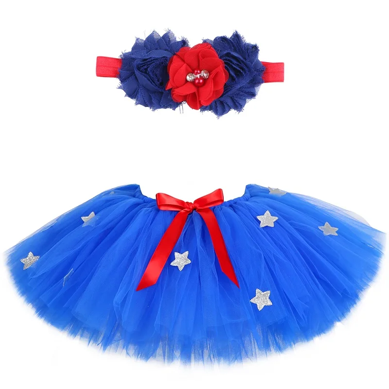 Falda de tul azul esponjosa con estrellas de Wonder Girl para fiesta de ...