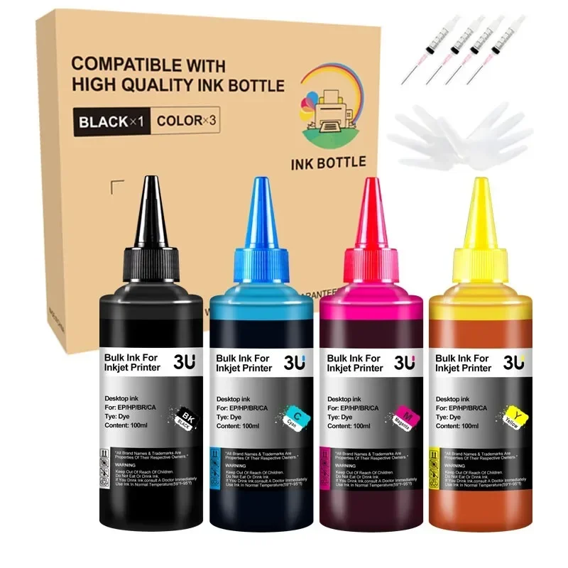 Universal-refil-tinta-garrafa-kit-para-impressora-jato-de-tinta-preto ...
