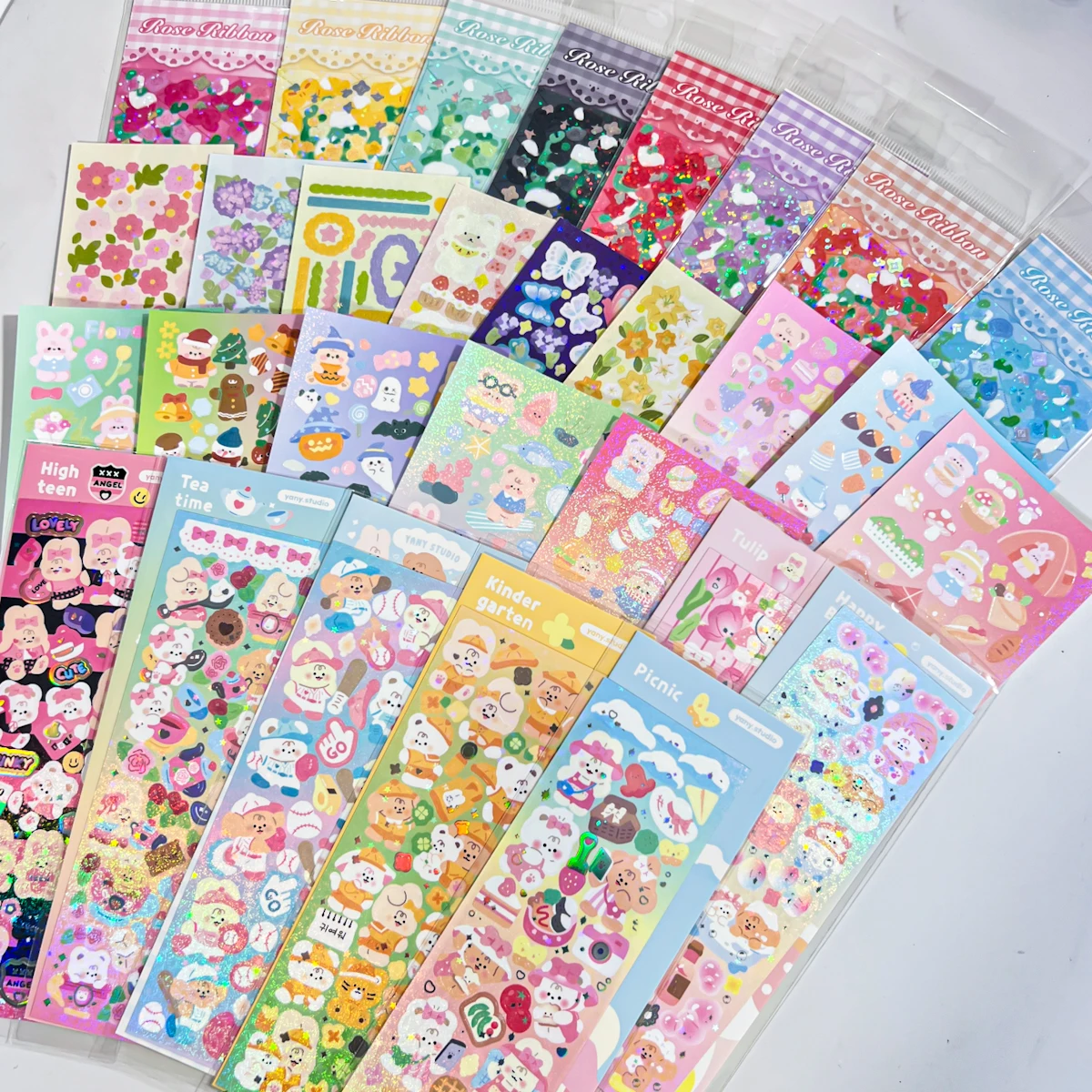 SKYSONIC BOBO 6pcs/7pcs/8pcs Full Set Series Decorative Stickers Kawaii ...