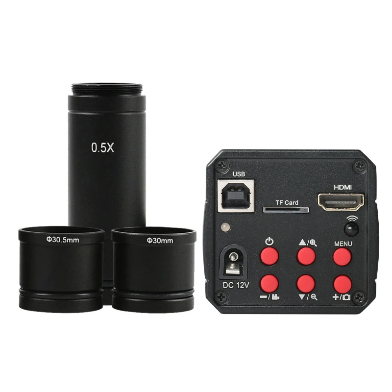 Hd 18mp 1080p Hdmi Usb Industrial Video Microscope Digital Camera+0.5x ...