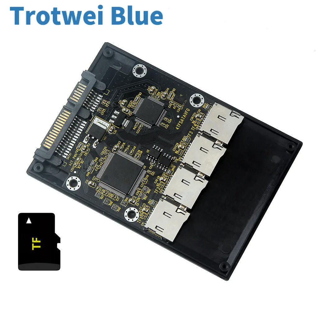 New-4-Micro-SD-TF-Card-to-22pin-SATA-adapter-card-2-5-hdd-enclosure ...