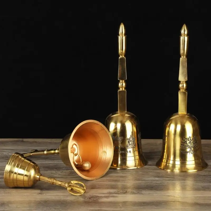 Vintage Decor Mini Altar Bell Pentagram Decorative Handheld Witches ...