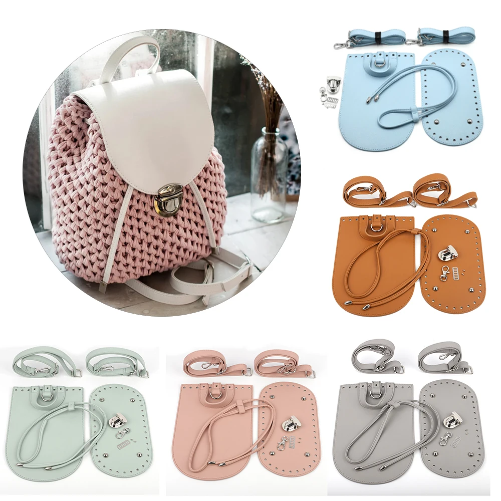 1set Diy Handmade Backpack Women Shoulder Bag Accessories Leather Bag ...