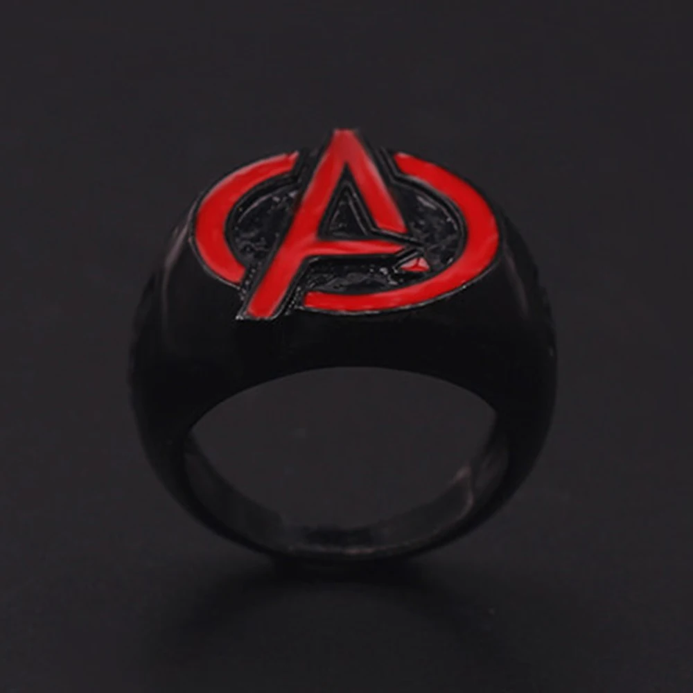 Disney Marvel The Avengers Logo Finger Rings Letter A Symbol Rings Fans ...