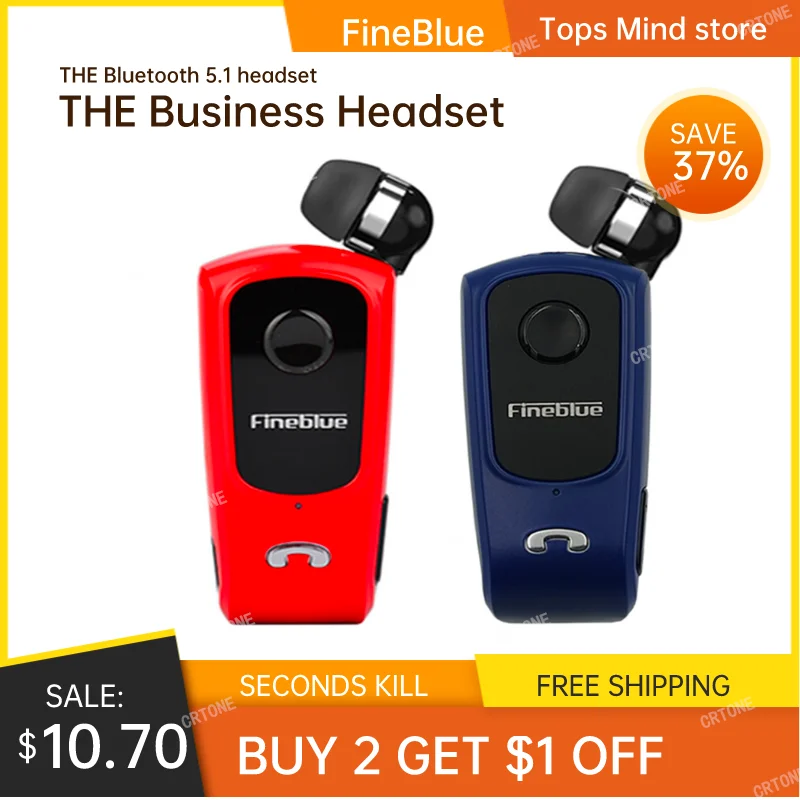 Fineblue F920 Pro Mini Wireless Earphone Retractable Portable Bluetooth ...