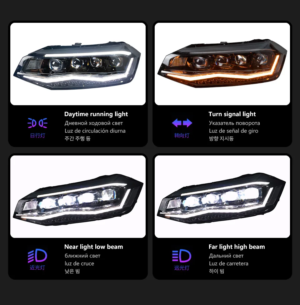 Head Lamp Light For Vw Polo Led Headlight 2019-2020 Headlights Polo Drl ...