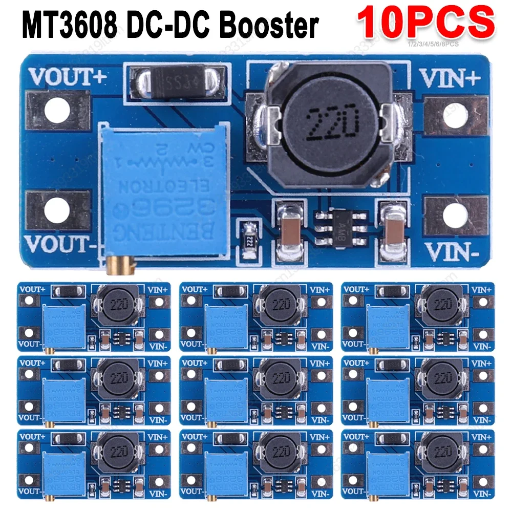 10-1PCS-MT3608-DC-DC-Adjustable-Boost-Module-2A-Max-DC-DC-Step-Up ...