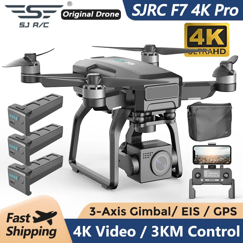 SJRC-F7-4K-Pro-Drone-with-HD-Camera-3-Axis-Gimbal-Aerial-5G-GPS-WIFI ...