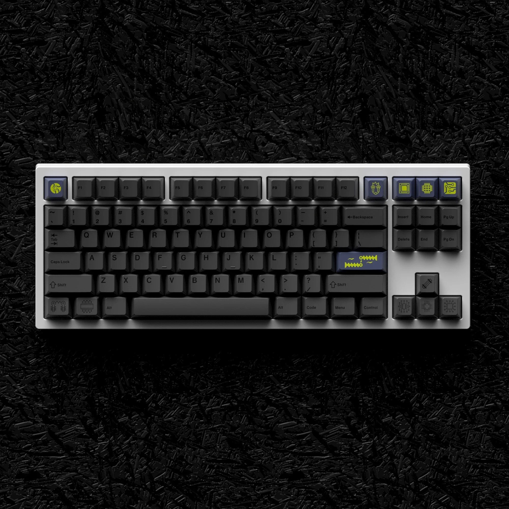 JKDK Studio GMK Dark Matter Keycaps Minimall Black PBT Dye Subbed Key ...