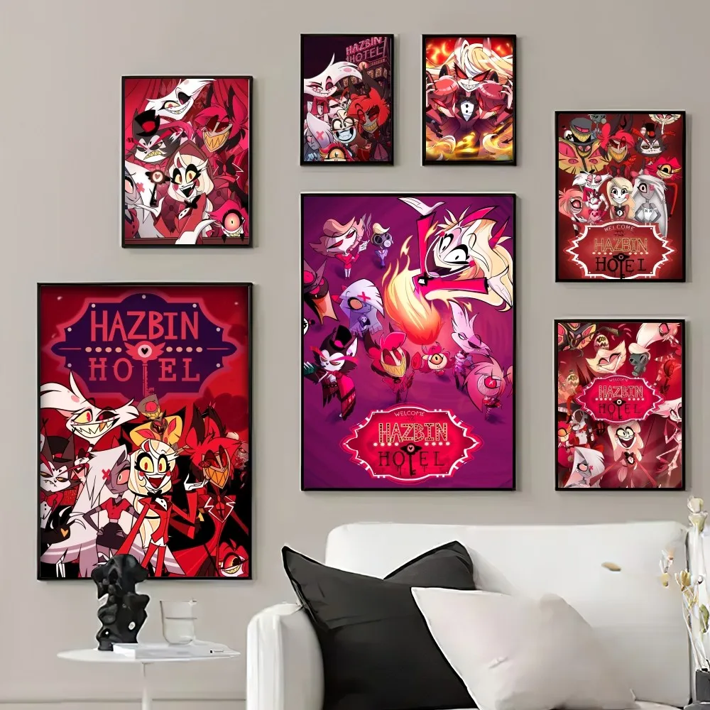 Canvas-Painting-Cartoon-H-Hazbin-Hotels-Poster-Prints-Wall-Pictures ...