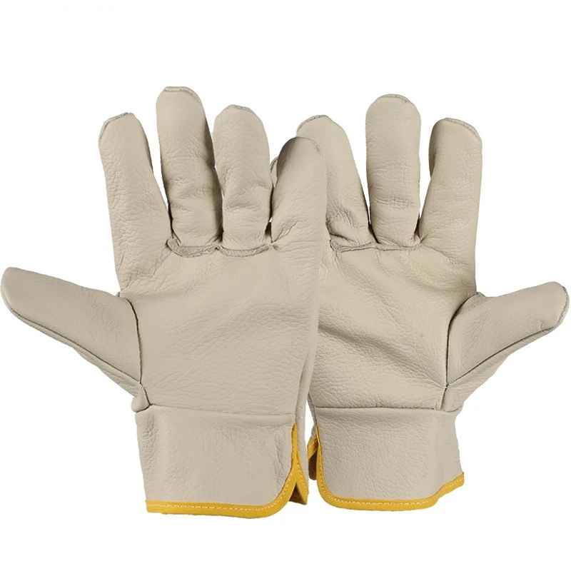 Cowhide-Sports-Safety-Protection-Glove-Ultrathin-Leather-Men-s-Driving ...