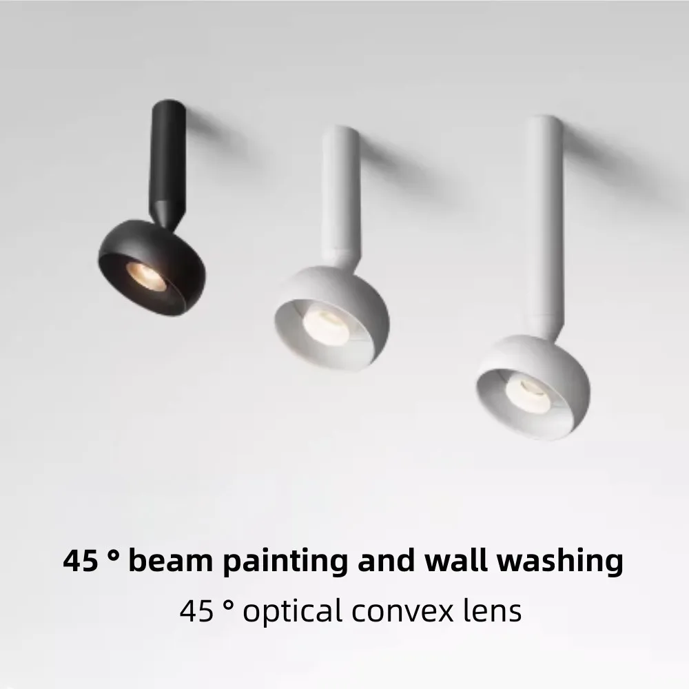 Surface mounted spotlights, living room without main light, circular ...