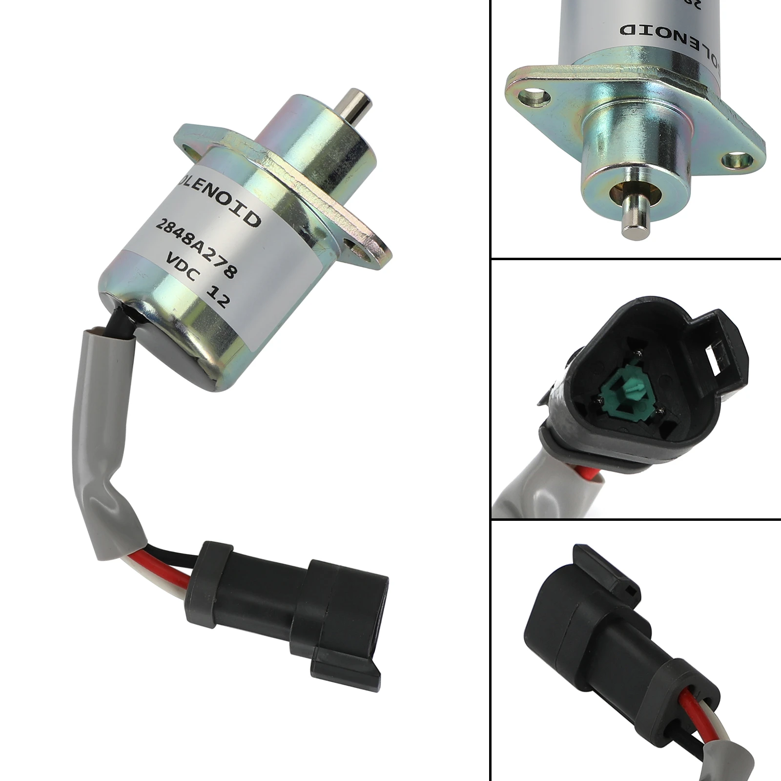 Areyourshop 2848A278 Fuel Shutoff Solenoid For Caterpillar Skid Steer 246 216 226| | - AliExpress