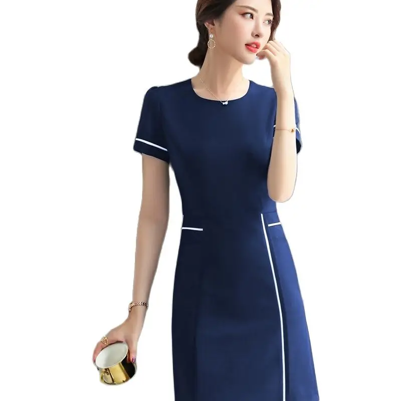 Fashion Ol Styles Summer Short Sleeve Professional Dresses For Women ...
