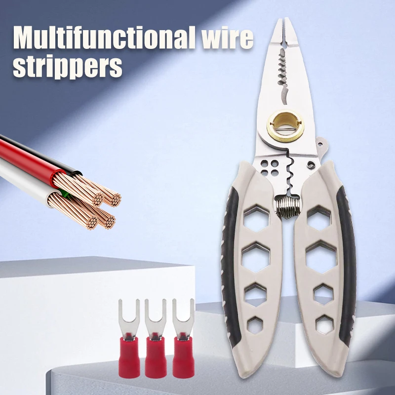 Multipurpose Wire Stripper Tool Electrician Crimpe Pliers for Wire ...
