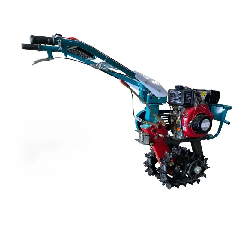 Diesel chain track micro tiller small gasoline sowing and fertilization ...