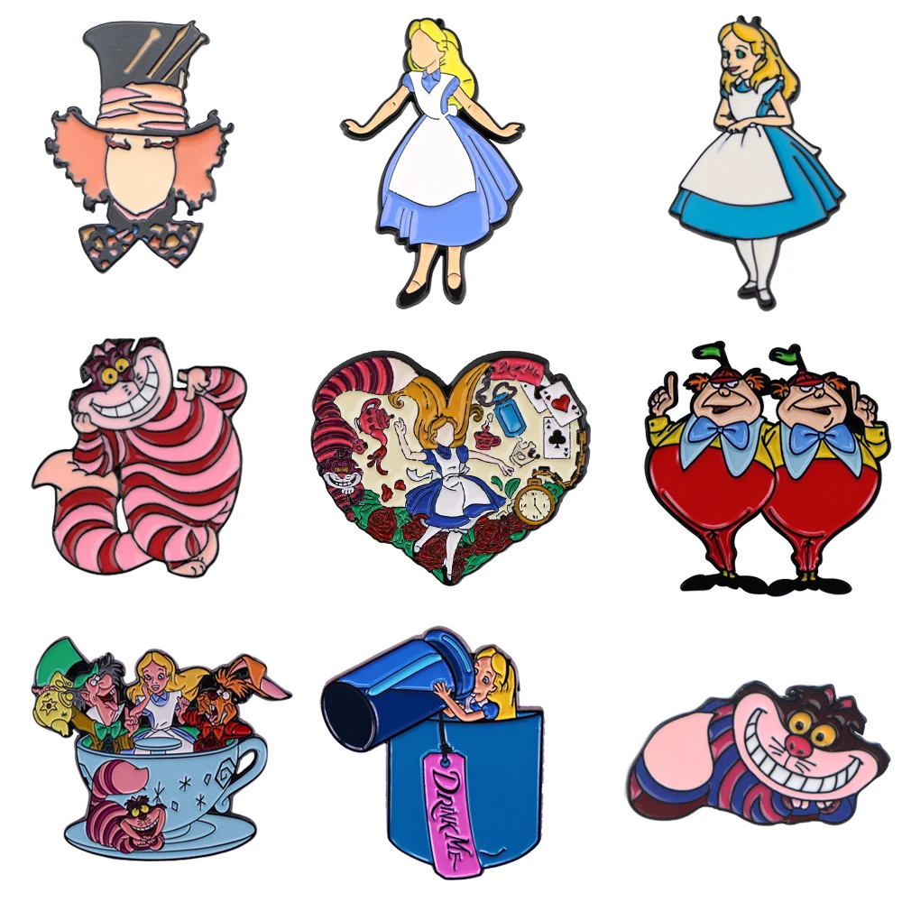 Alice-in-Wonderland-Creative-Enamel-Pins-Lapel-Pins-for-Backpacks ...