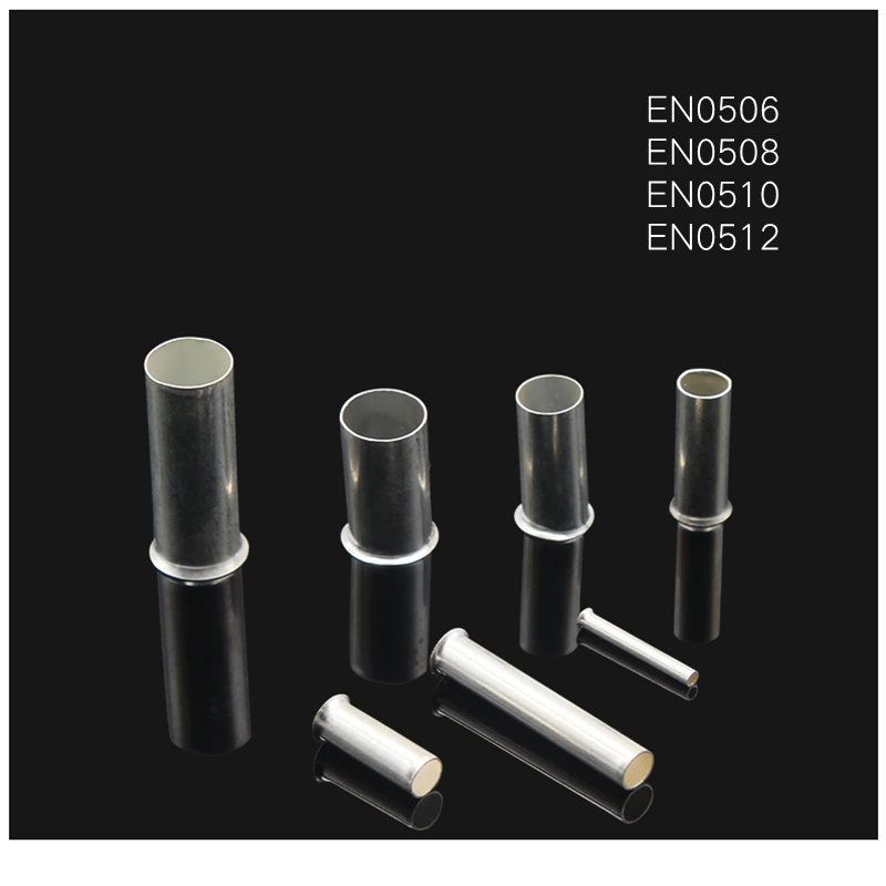 100pcs EN0506/0508/0510/0512 Non-Insulated Wire Connector Ferrules ...