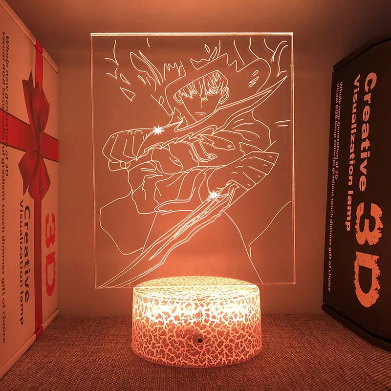 Solo Leveling Anime Figure 3d Led Lamp For Bedroom Mange Bedside Table ...
