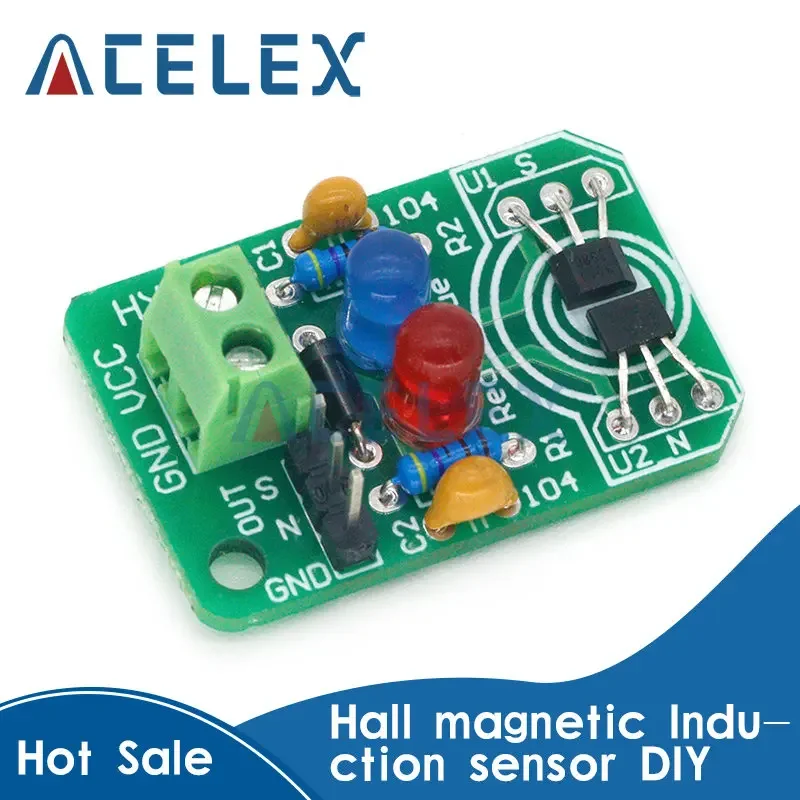 Hall-magnetic-Induction-sensor-magnetic-detection-pole-resolver-North ...
