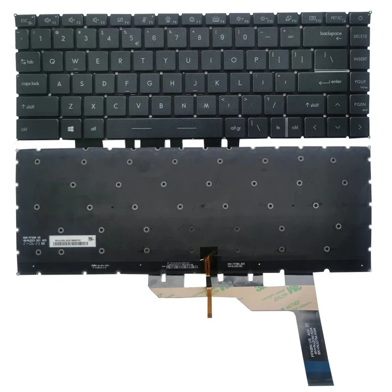 US White Backlitght New Laptop Keyboard for MSI Summit E14 E15 MS-14C4 ...