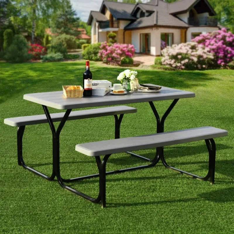 Sturdy-Rust-resistant-Steel-Frame-Outdoor-Tables-Anti-Bump-Round-Table ...