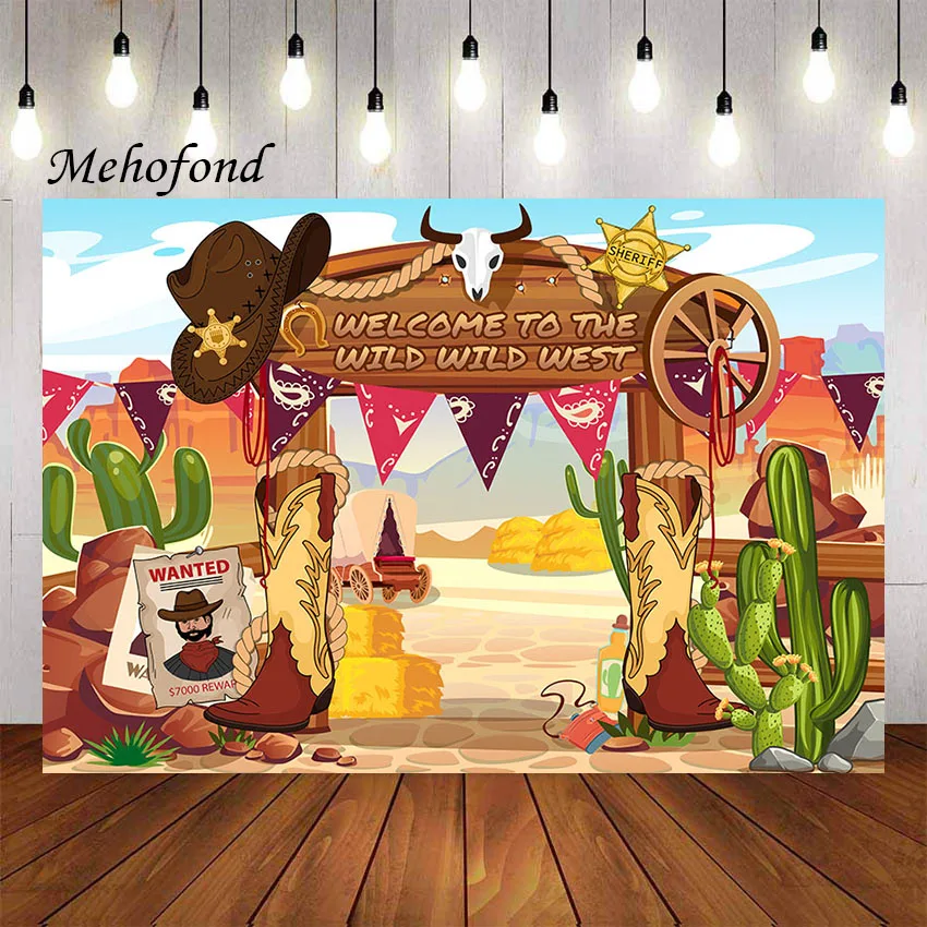 Mehofond Photography Background Western Cowboy Theme Wild West Kids ...