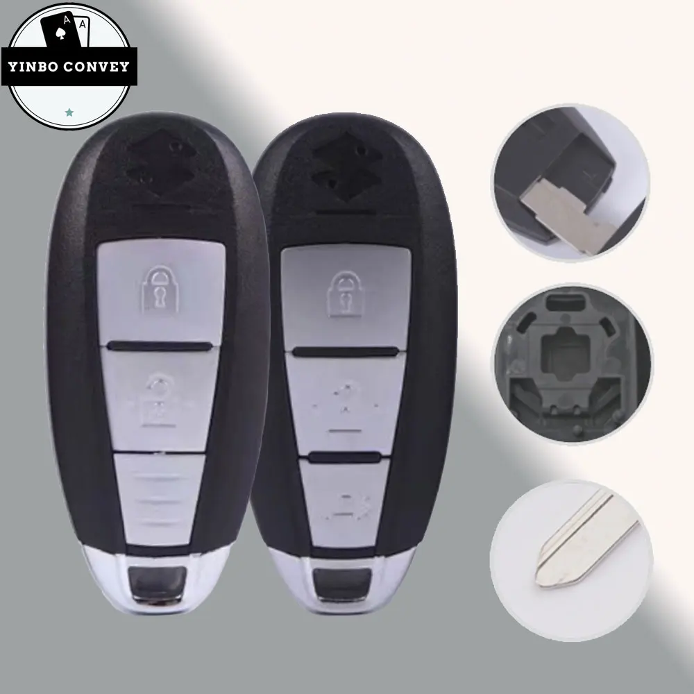 YINBO-2-3Buttons-Smart-Keyless-Remote-Key-Shell-Case-Fob-Uncut-HU133 ...