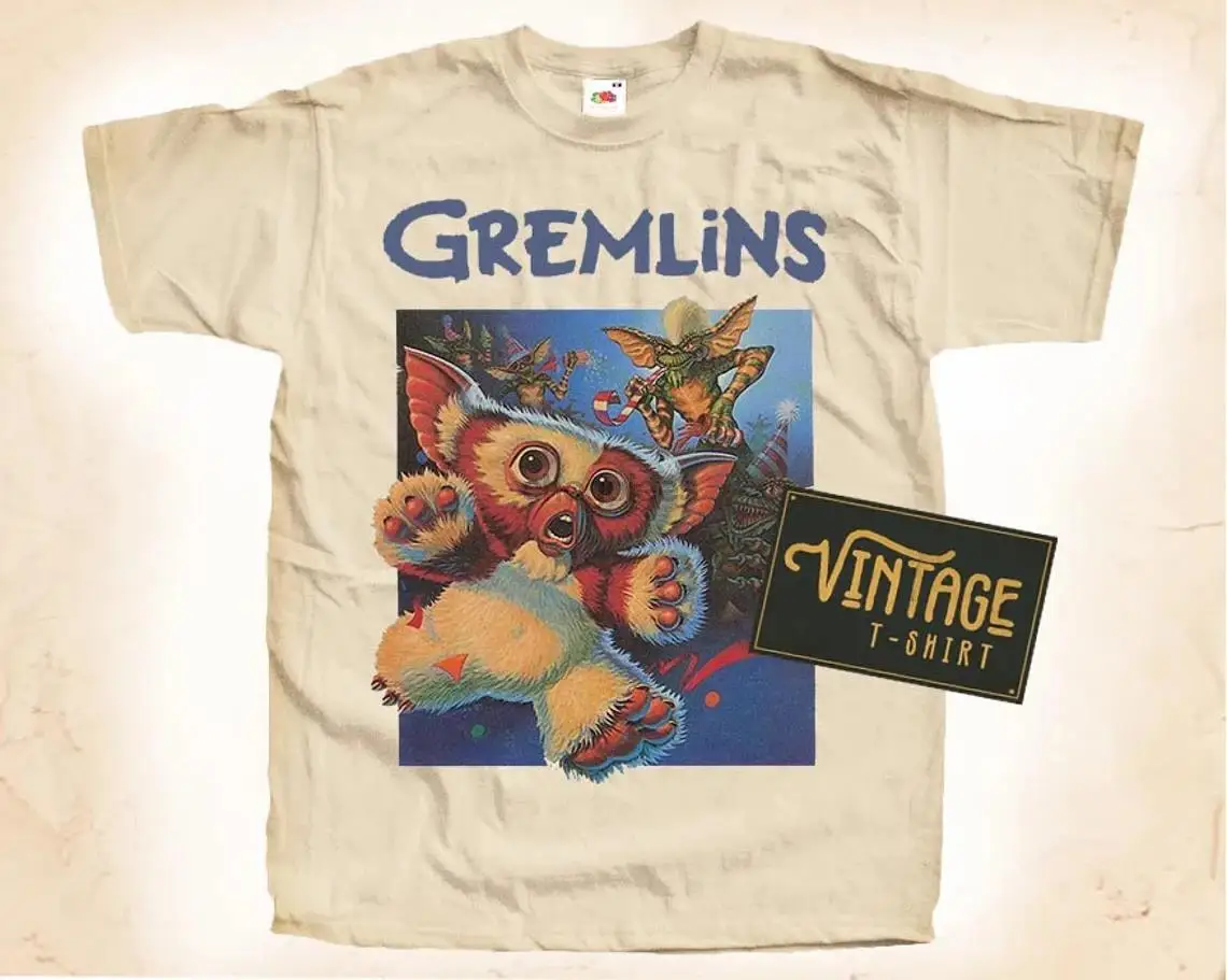 Camiseta Vintage Gremlins V3 para hombre y mujer, color Natural, talla ...