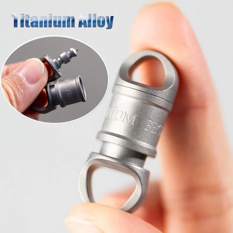 Titanium-Alloy-360-Rotating-Key-Ring-Buckle-Keychain-Waist-Belt-Buckle ...