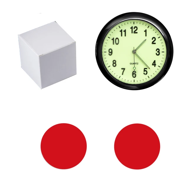 Mini Fashion Luminous Car Clock Automobiles Internal Stick-On Digital ...