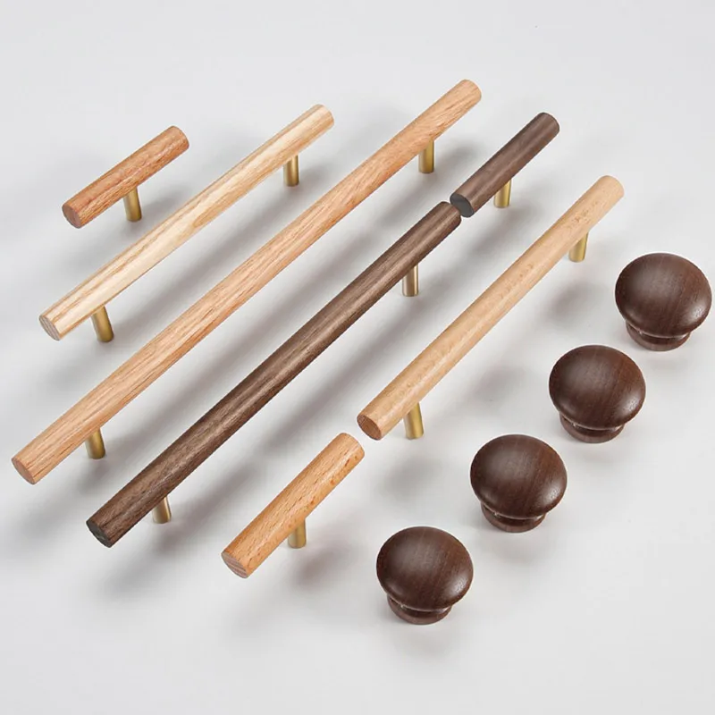 Wood-Furniture-Handle-Natural-Walnut-Kitchen-Cabinet-Door-Handles ...