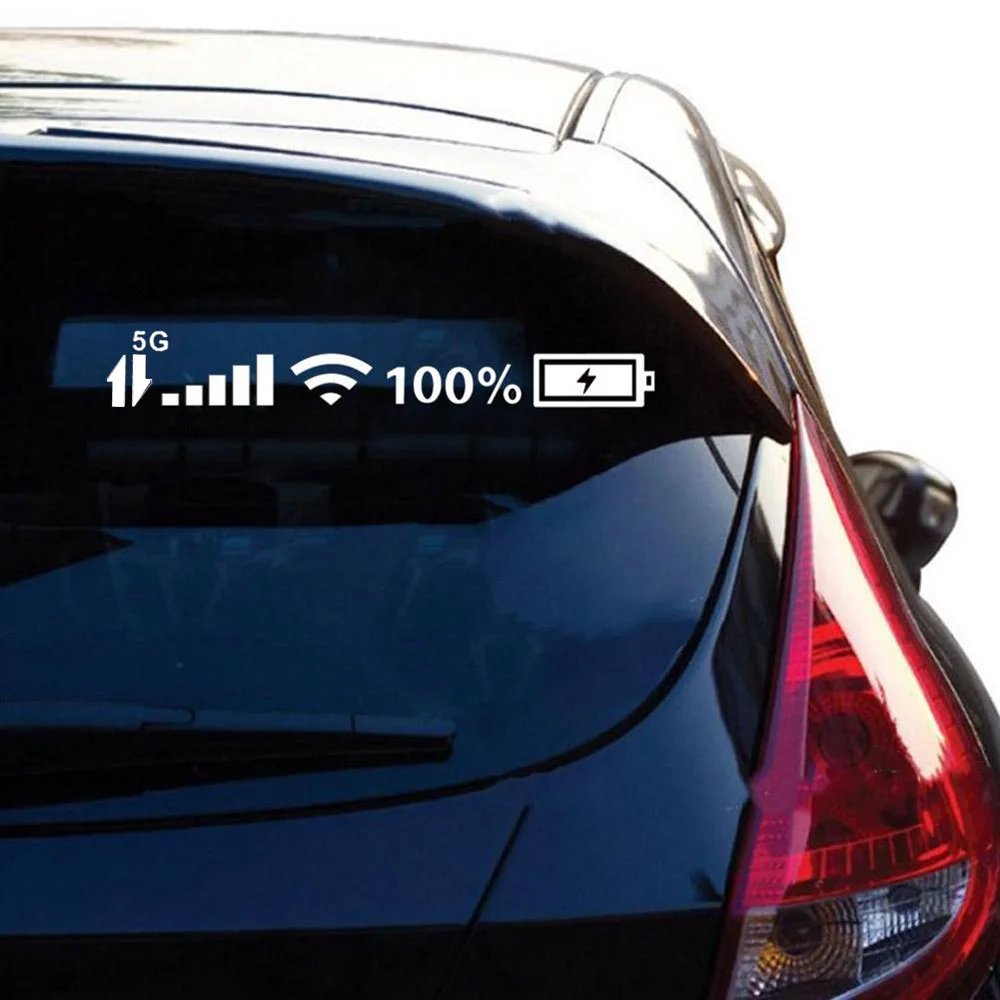 Car Stickers Vinyl Decal Mobile Phone Signal Sign Wifi 5G Customizable ...