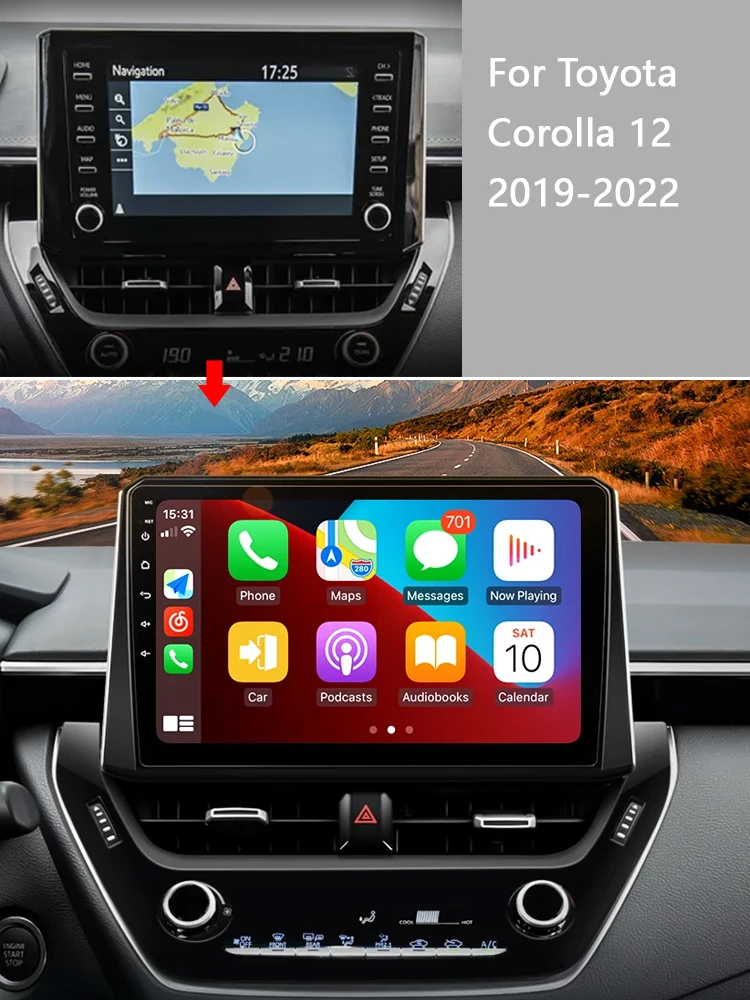 Idoing Android Head Unit For Toyota Corolla 12 Altis Hybrid Pemium 2019 ...