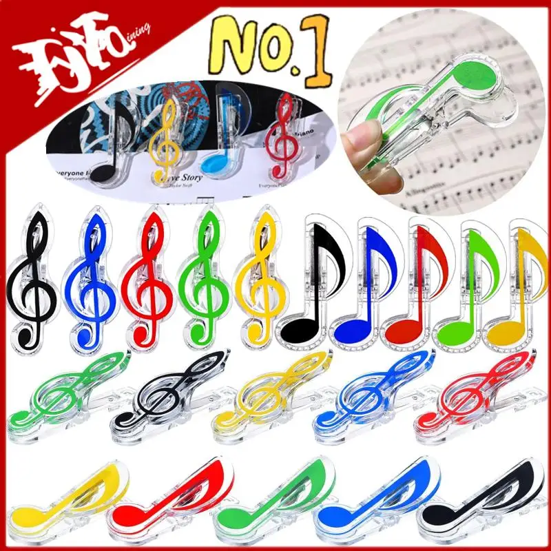 New-Plastic-Musical-Note-Letter-Paper-Clip-Piano-Music-Book-Sheet ...