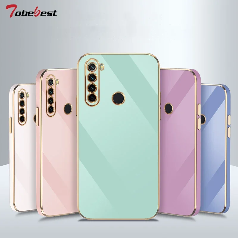 Luxury-Square-Plating-Silicone-Phone-Case-for-Xiaomi-Redmi-Note-8-2021 ...