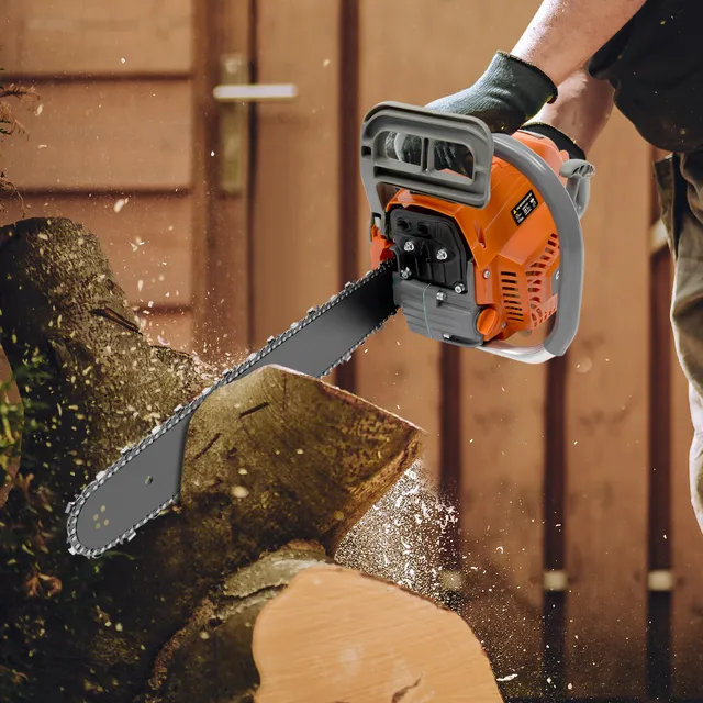 Chain Saws Gas Power 20" Petrol Chainsaw, 58CC 2-Stroke Engine Chainsaw ...