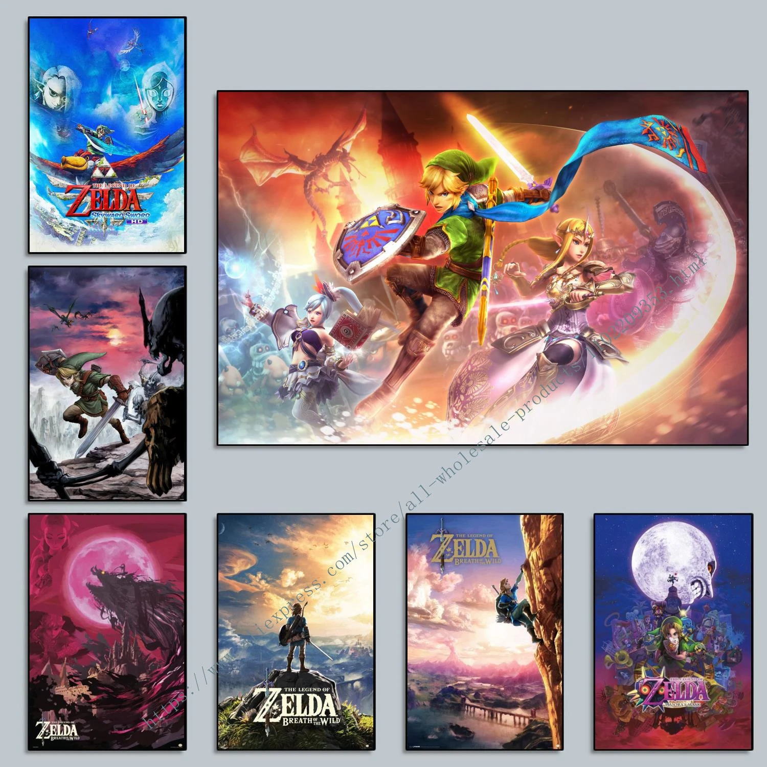 Zelda Espada Game Poster and Print Canvas Painting Set for Living Room ...