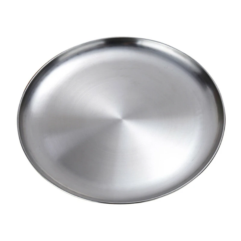 2020-New-Stainless-Steel-Flat-Dish-Plate-Insulated-Thick-Buffet-Platter ...
