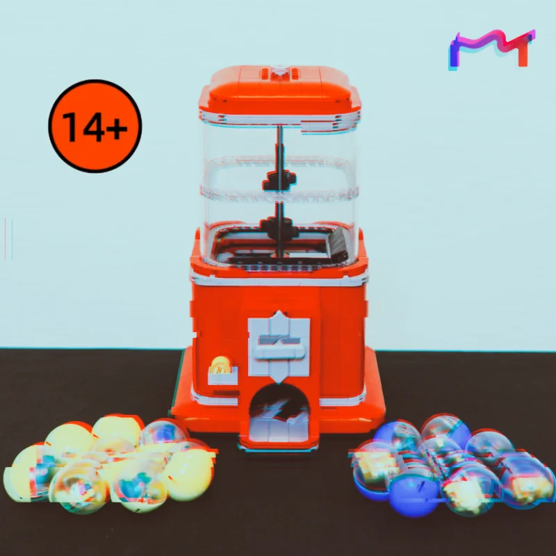 1343pcs Creative Vending Machine Set Building Blocks Coin Operated Play ...
