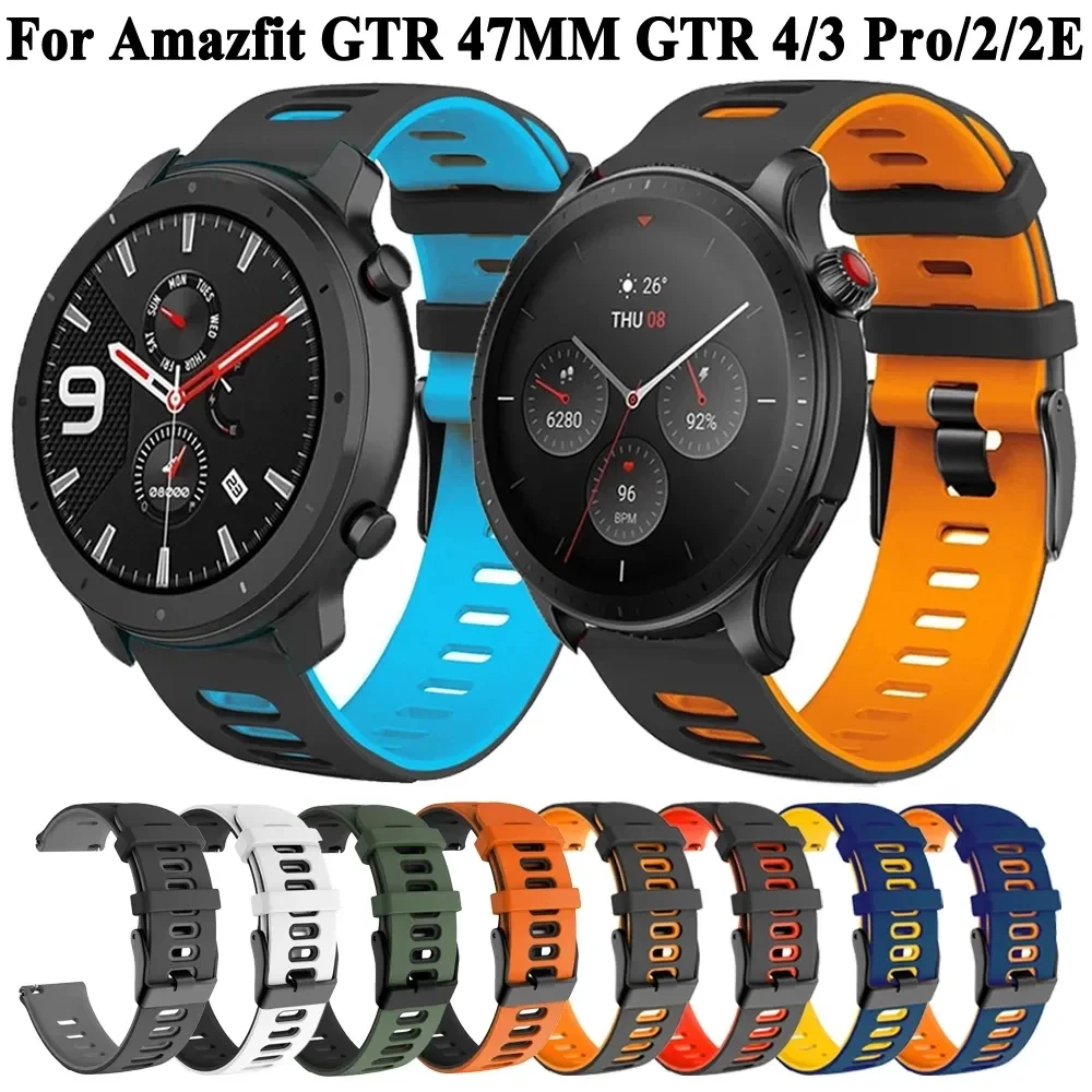 For-Amazfit-GTR-47mm-Silicone-Watch-Strap-Band-For-Amazfit-Pace-Stratos ...