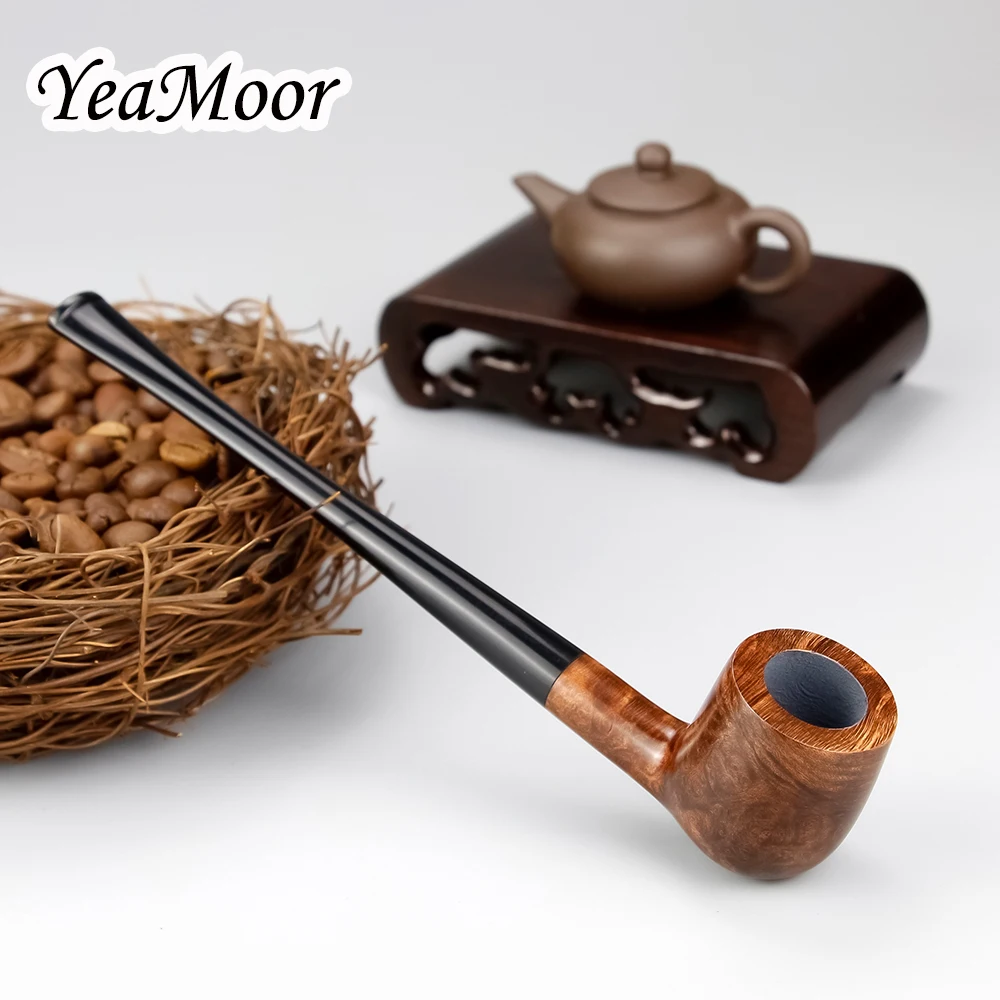 Tubo Briar recto para fumar, pipa de tabaco, 17cm de largo ...