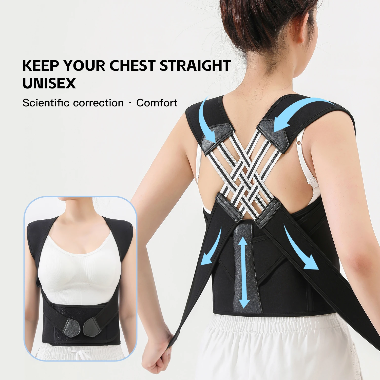 Posture-Back-Brace-Adjustable-Back-Support-Strap-to-Prevent-Spinal ...