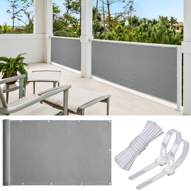 220GSM Gray Balcony Screen Privacy Garden Fence Screen Apartment ...