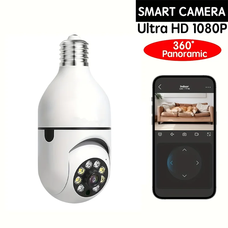 Ease-Life-App-5GHz-E27-1080P-Light-Bulb-Security-Cameras-Indoor-Outdoor ...