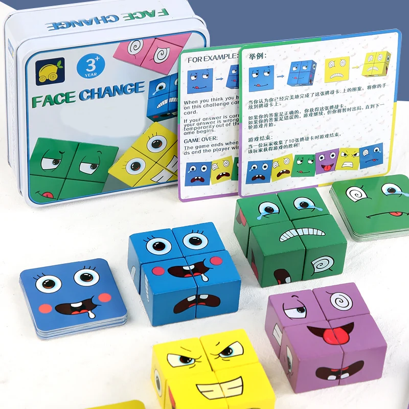 Silentkid Face Changing Cube Kids Puzzle Building Blocks Educational ...