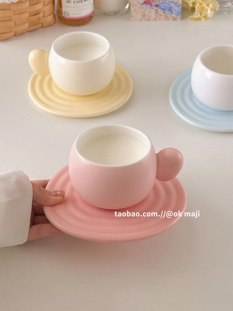 Macaron-Ceramic-Coffee-Cup-and-Saucer-Set-Roundness-Design-Afternoon ...